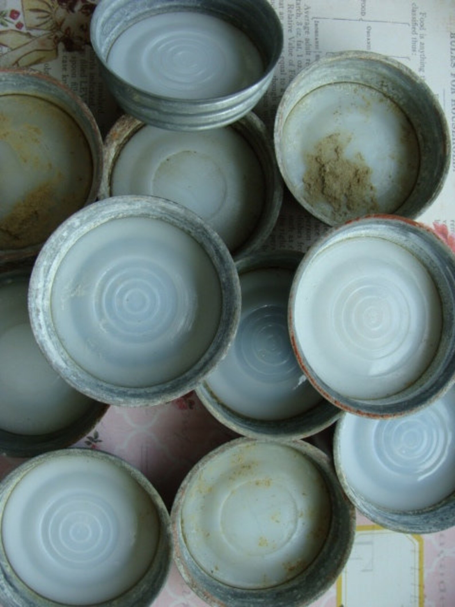 3 Vintage Antique Mason Jar Lids Aged Zinc Ball Canning Jar Lids - Etsy