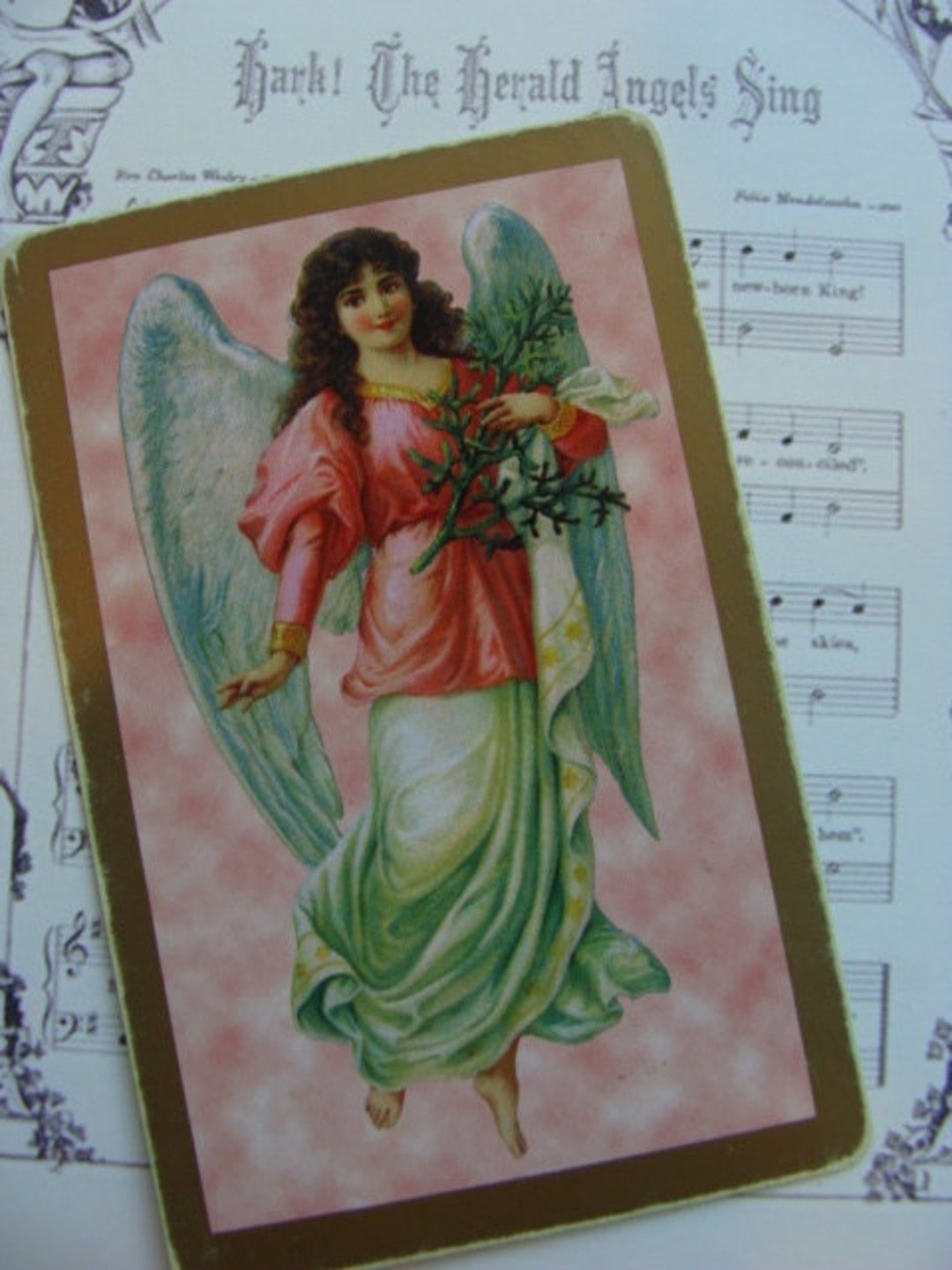Vintage Christmas Angels Signature Collector Trade Playing Cards Angel ...