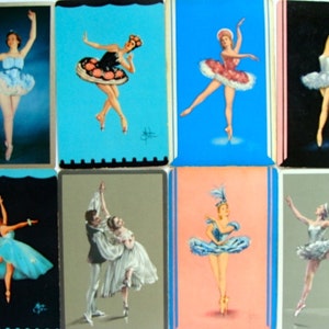 Antique Ballerina Ballet Dancer Very French Ballet Trade Playing Cards ...