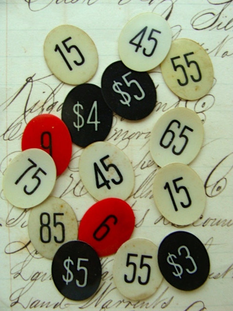 Dozen Antique Cash Register Grocer Key Price Numbers | Etsy