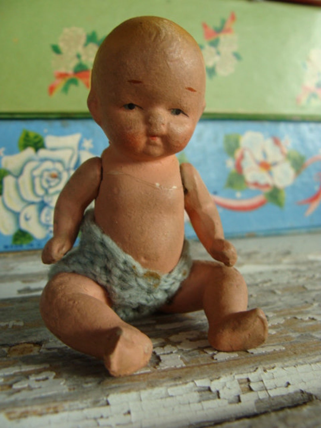 One Antique Precious Jointed Bisque Baby Doll - Etsy