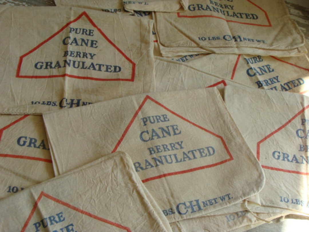 One Pretty and Dirty Stained Soft Vintage Muslin Soft Sugar/feed Sack ...