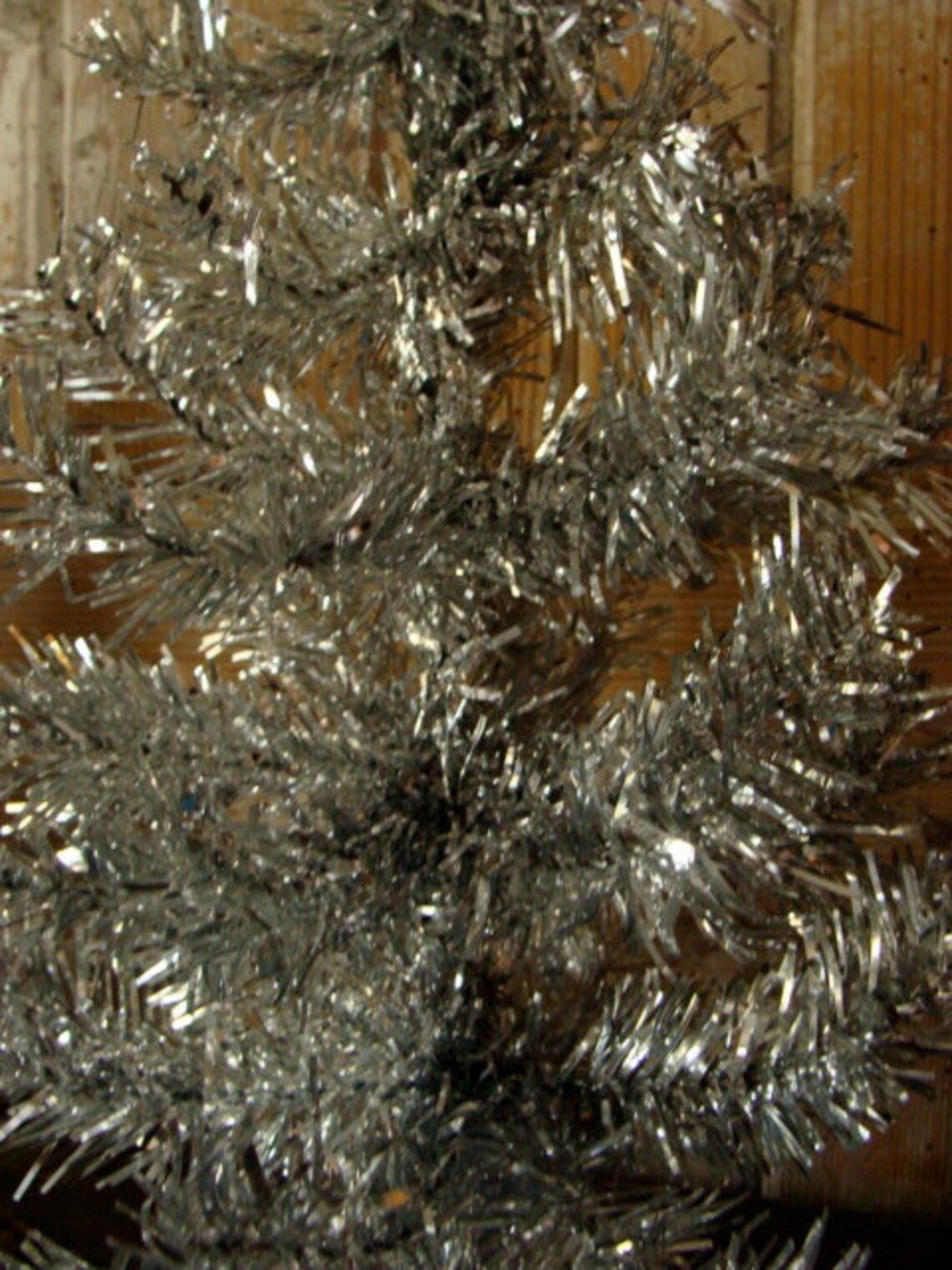 Gorgeous Art Deco Silver Tinsel Table Top Tree Perfect Size | Etsy