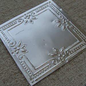 Stunning Vintage Embossed Stamped Metal Tile Panel Great for Altered ...