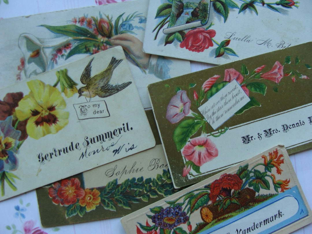 6 Antique Edwardian Victorian Calling Cards 1920s Lot N0555 - Etsy