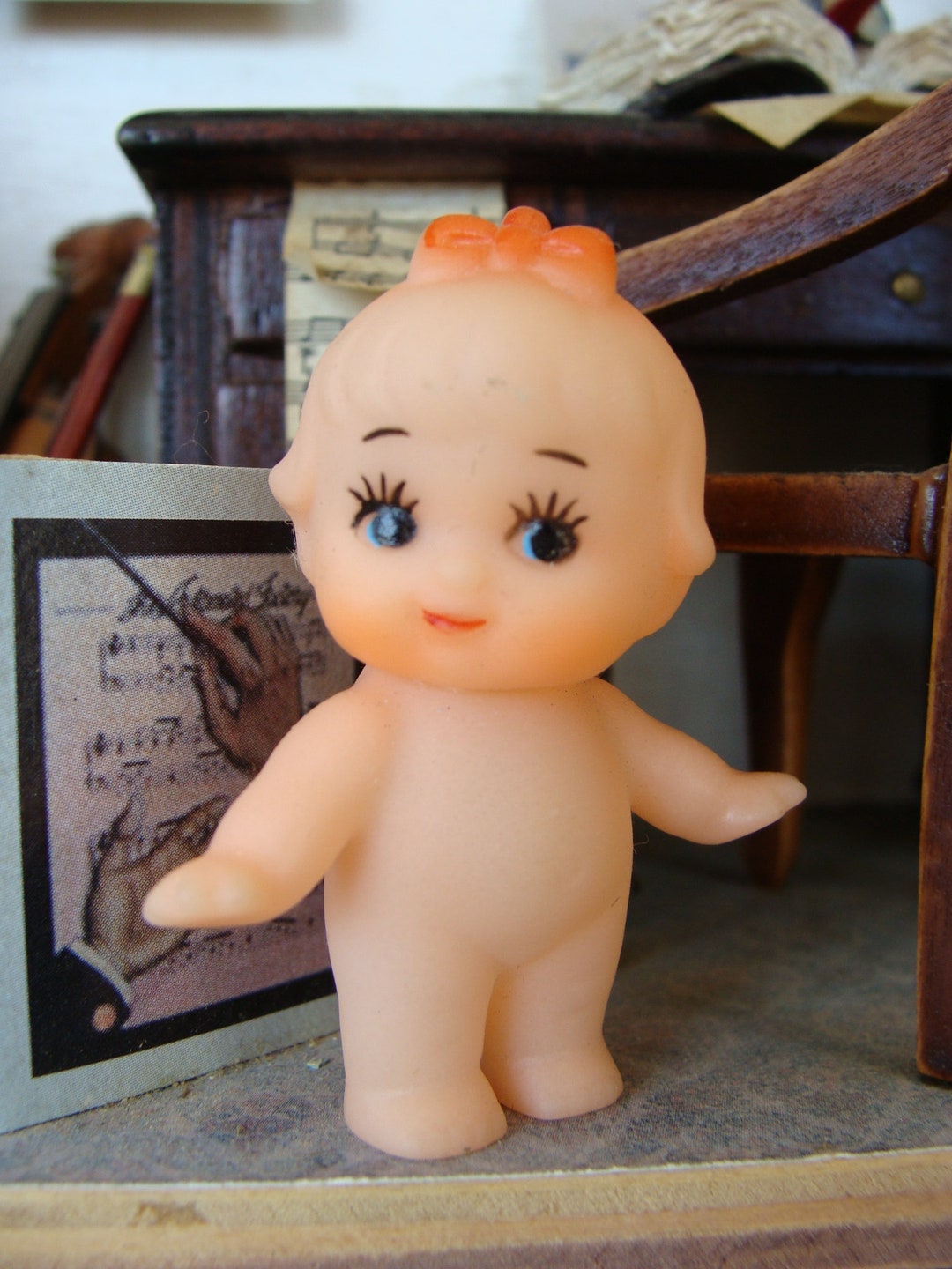 One Tiny Adorable Vintage Kewpie Doll With Movable Head Collector Item ...