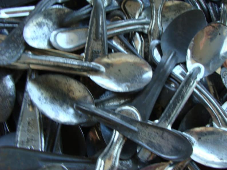 3 Vintage Metal Antique Tin Metal Ice Cream Spoons - Etsy
