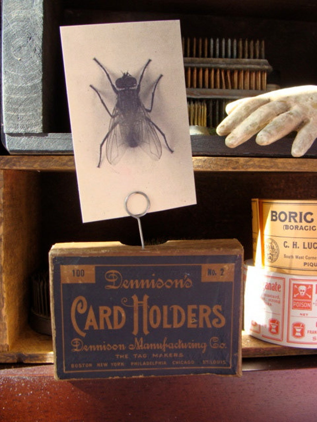 Metal Tag and Card Holders - Etsy