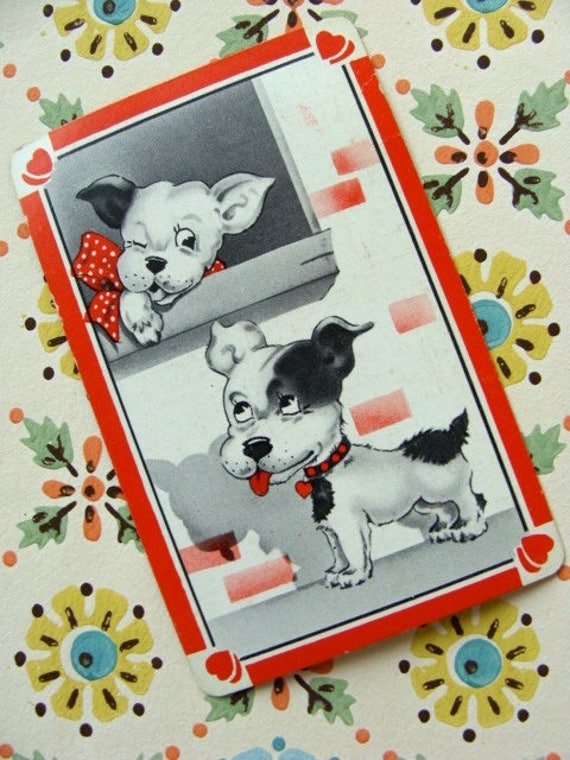 Antique Vintage Collector Kitsch Puppy Dog Shadow Playing | Etsy