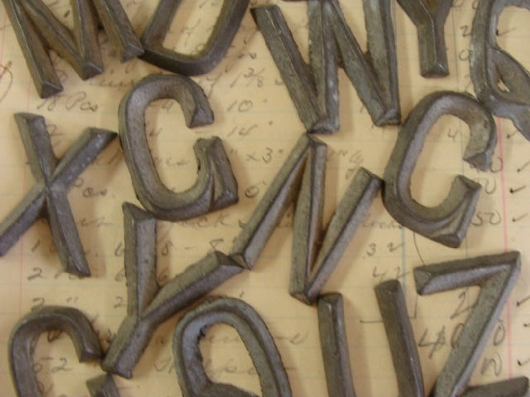 1 Gorgeous Antique Lead Letter - Etsy