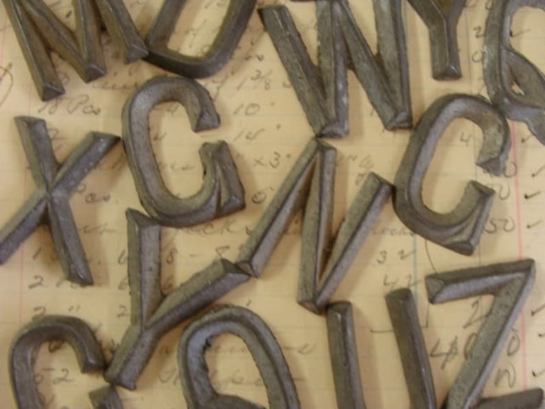 1 Gorgeous Antique Lead Letter - Etsy