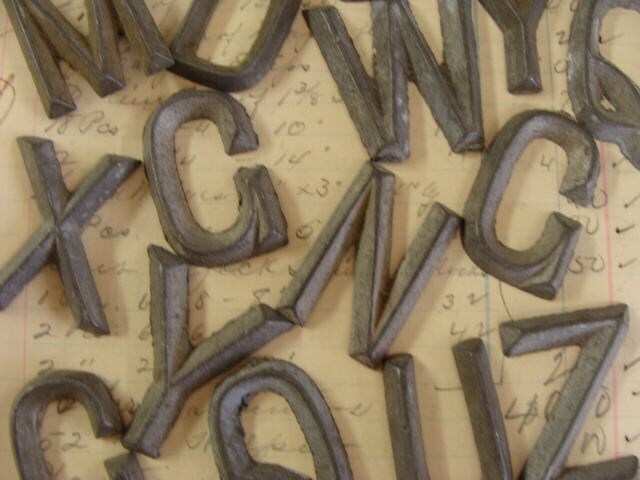 1 Gorgeous Antique Lead Letter - Etsy
