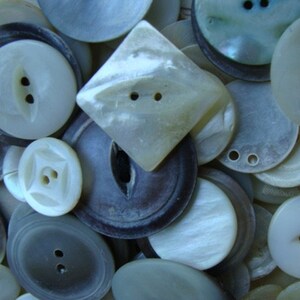 4 Dozen Antique Abalone Carved Shell Buttons Mother of Pearl Large ...