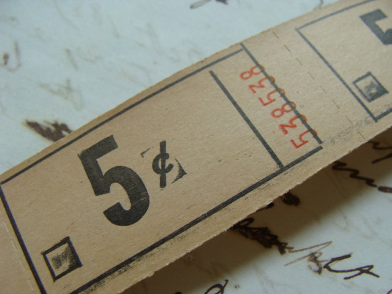 Antique 5 Cent Tickets 1 Dozen Very Old Gorgeous Sand Color - Etsy