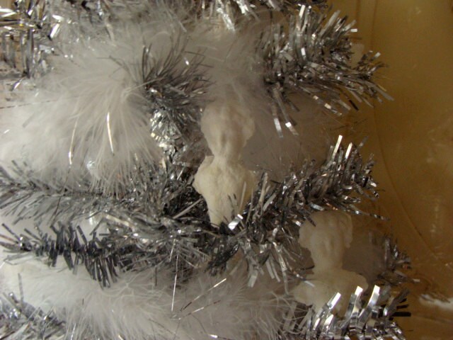 Gorgeous Art Deco Silver Tinsel Table Top Tree Perfect Size | Etsy