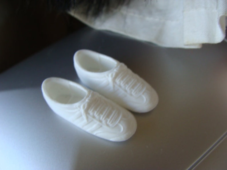 One Pair Vintage Barbie Doll White Sneakers Tennis Shoes With - Etsy