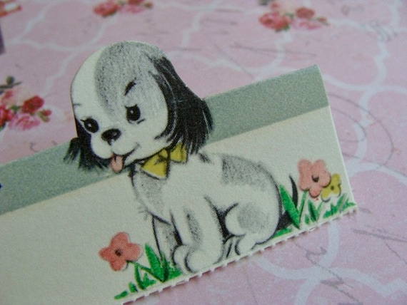 Rare Vintage Kitsch Puppy Dog Cardboard Die Cut Tally Place | Etsy