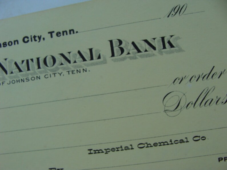 Antique Ephemera Stunning 115 Yr Old Checks - Etsy