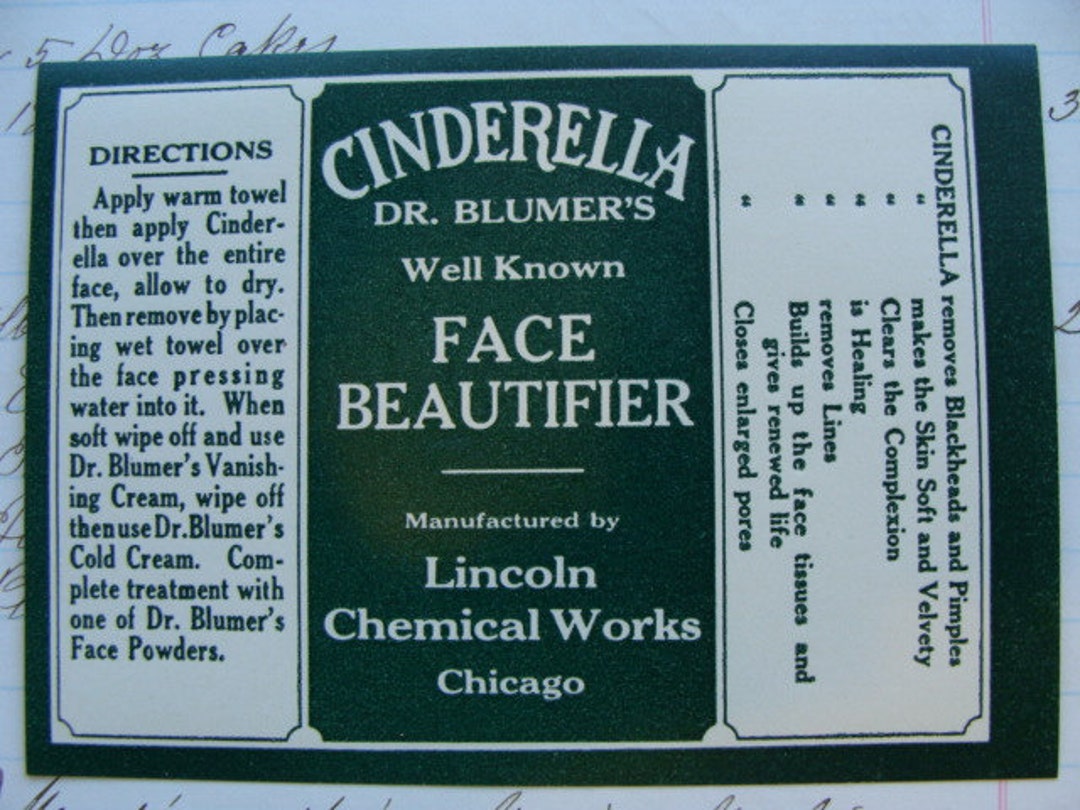 Antique Dr Blumers Cinderella Label Wonderful for Display - Etsy