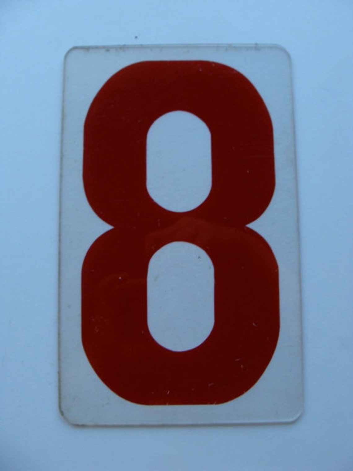 Vintage Industrial Salvaged Acrylic Number 8 Tile Block - Etsy