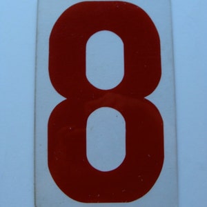 Vintage Industrial Salvaged Acrylic Number 8 Tile Block We Have All the ...