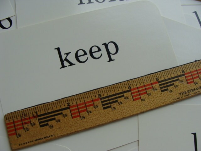 Six Vintage Antique 1970s Word Flash Cards - Etsy