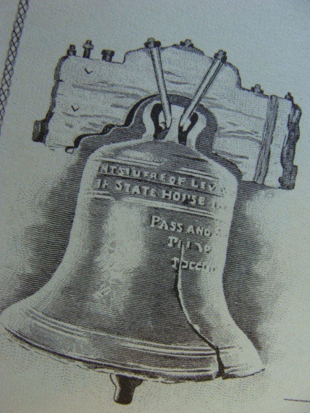 Antique 1900s Check With Liberty Bell Engraved Plate - Etsy