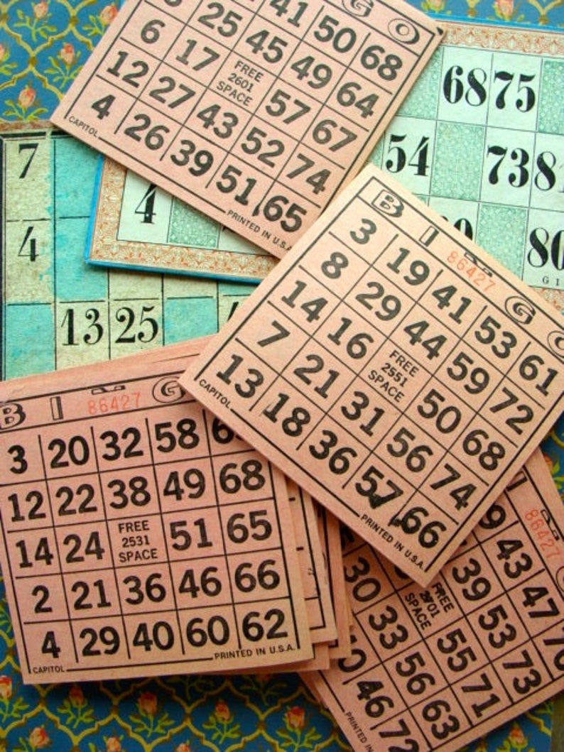 Pink Tablet Paper Bingo Sheets for Altered Art and Mixed Media Limited ...