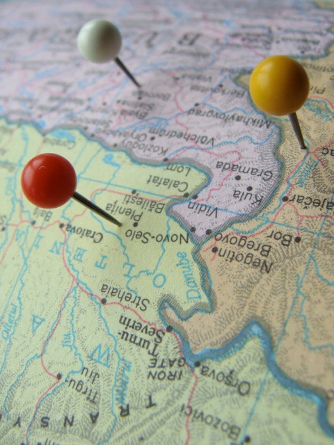 Vintage Map Pins Tacks Mid Century Modern the Places I Have Been - Etsy