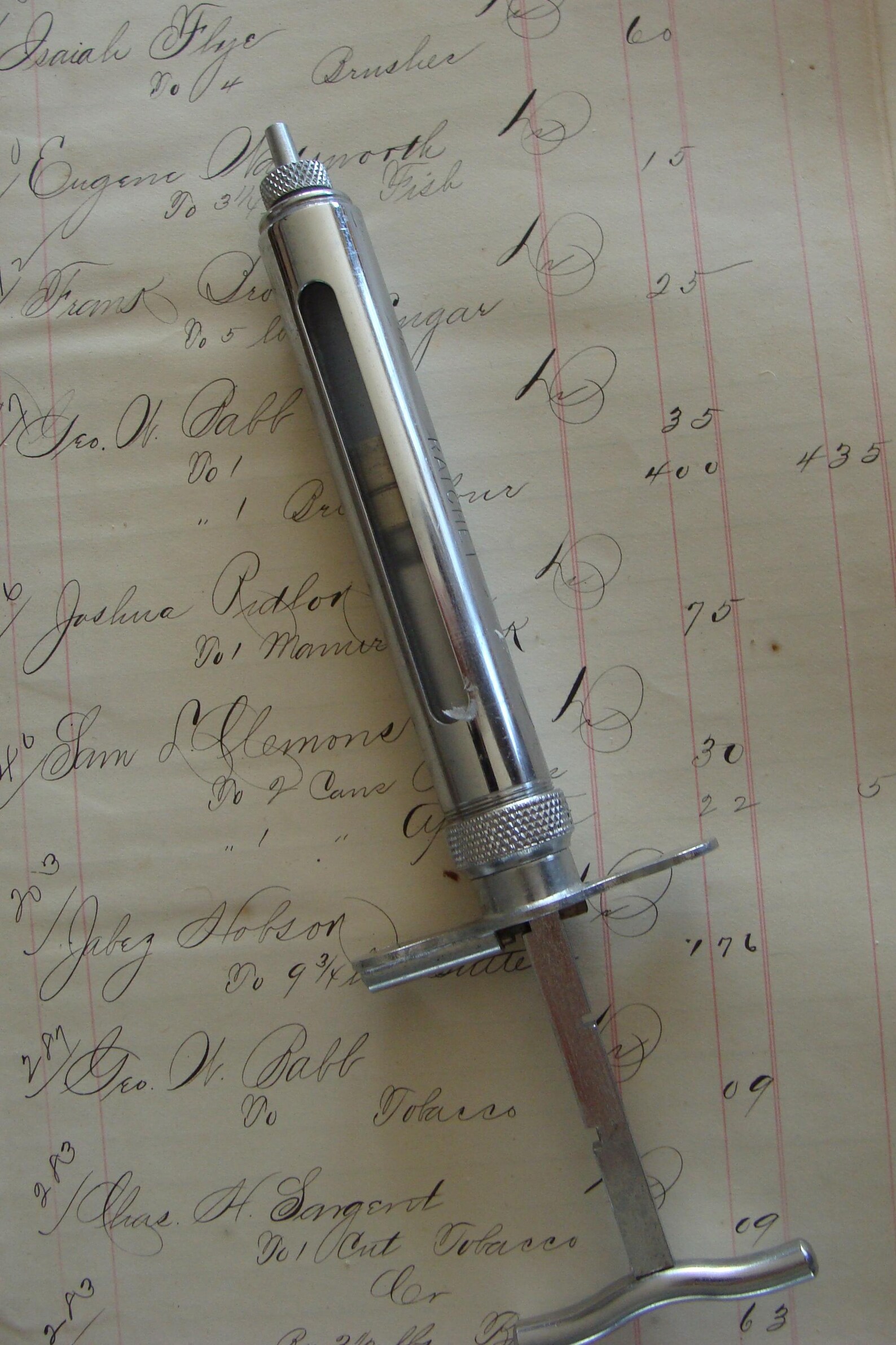 Rare Large Vintage Medical Hypodermic Glass and Metal Syringe - Etsy