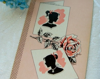 Antique Pink Roses and Silhouette Lace Playing Cards Lot - Etsy
