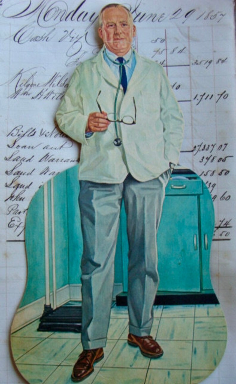 Rare Antique Medical Vintage Doctor Classroom Cutout From Teachers ...