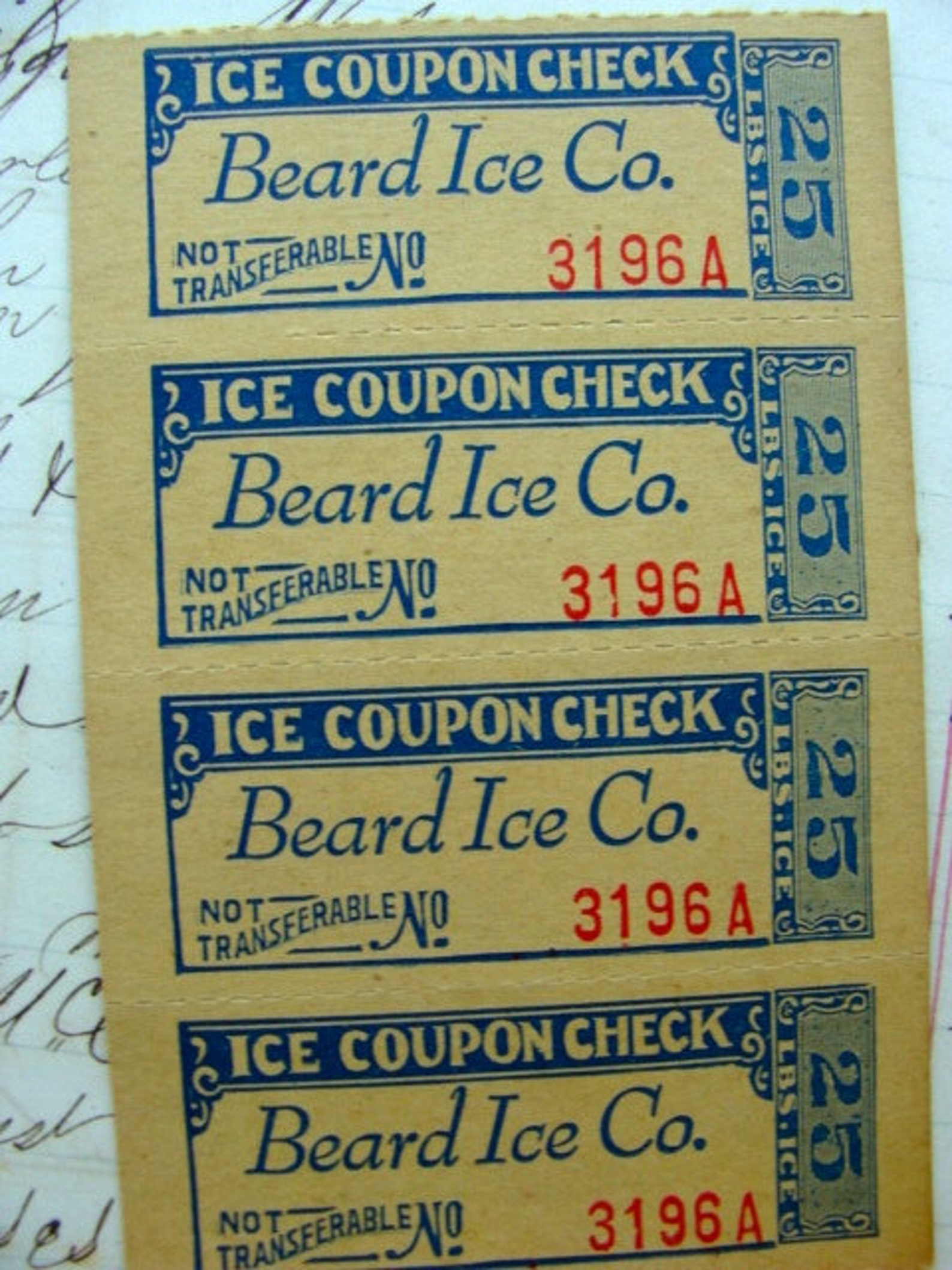 Antique Ice Unused Ticket Lot - Etsy
