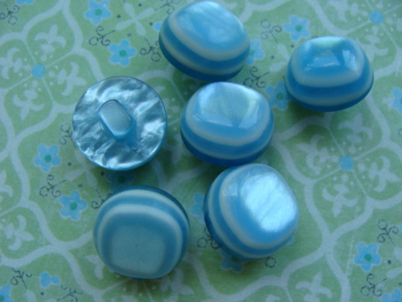 Vintage Beautiful Buttons Pearly Blues Set Buttons Lot | Etsy