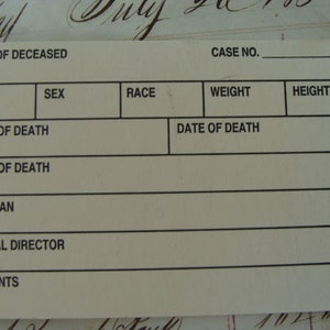 3 Post Mortem Funeral Death Toe Tags Great for Halloween Altered Witch ...