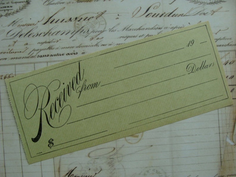 3 Stunning 100 Year Old Unused Receipts Lot - Etsy