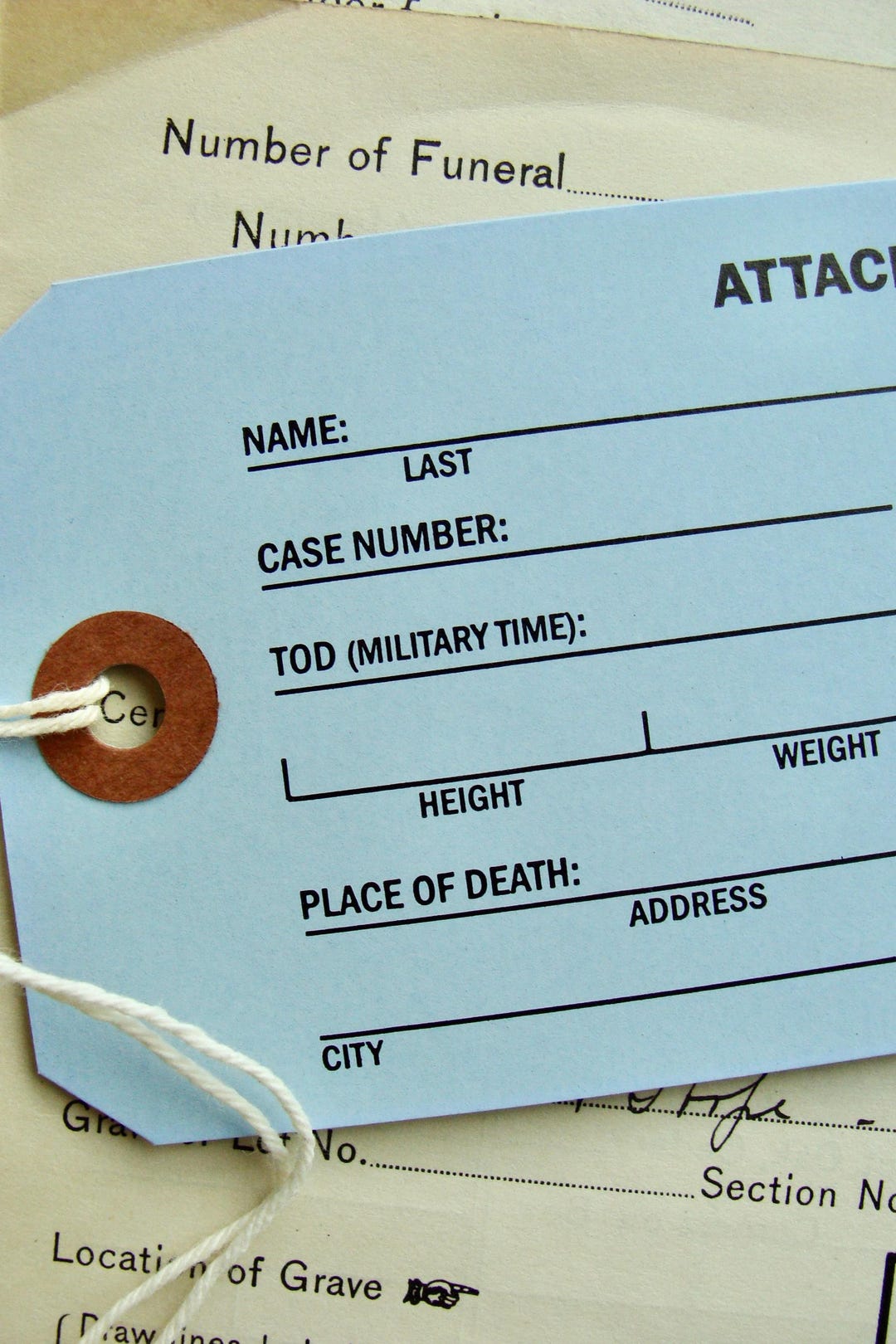 3 Post Mortem Funeral Death Toe Tags Great for Halloween Altered Witch ...