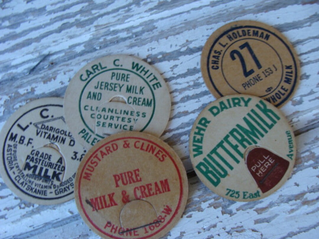 Vintage Farmhouse Milk Caps N058 - Etsy