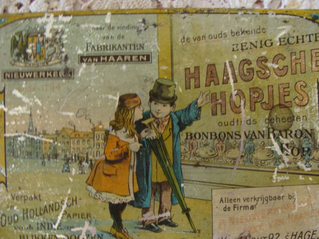 Antique Rare Netherlands, Haagse Hopjes Candy Tin Haaren Nieuwerkerk - Etsy