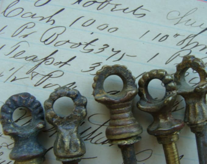 5 Antique 1900s Hardware Lot Salvaged Ornate Edwardian Assemblage ...