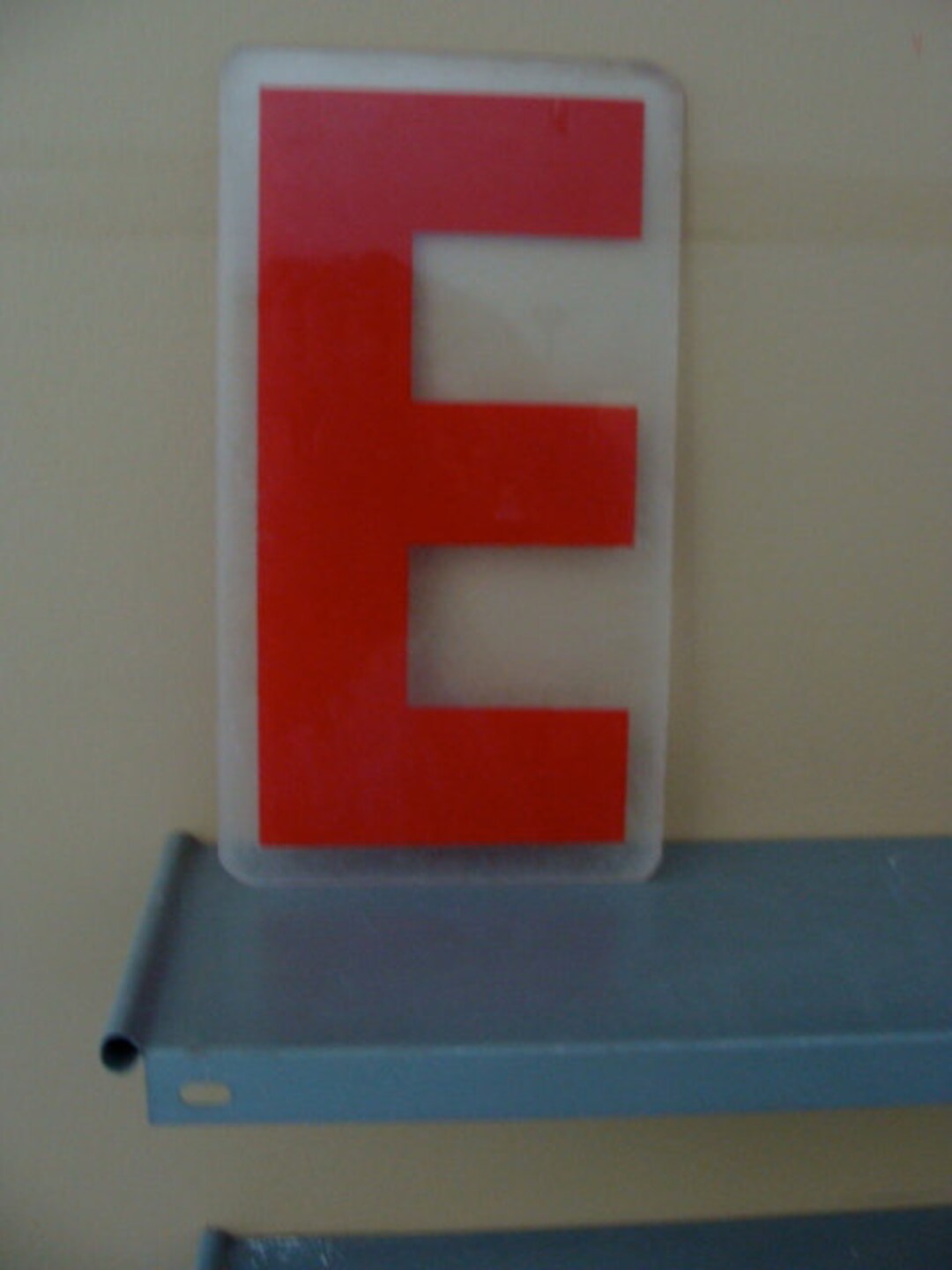 Vintage Industrial Salvaged Acrylic Letter E Tile Block - Etsy