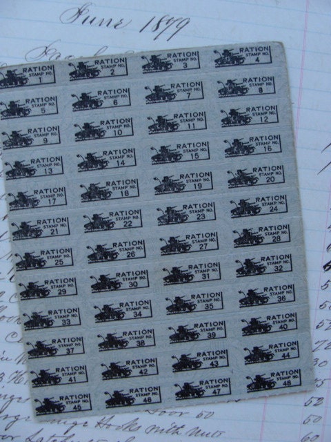 Antique 1940s War Ration Tickets WW2 Tankers Tanks - Etsy