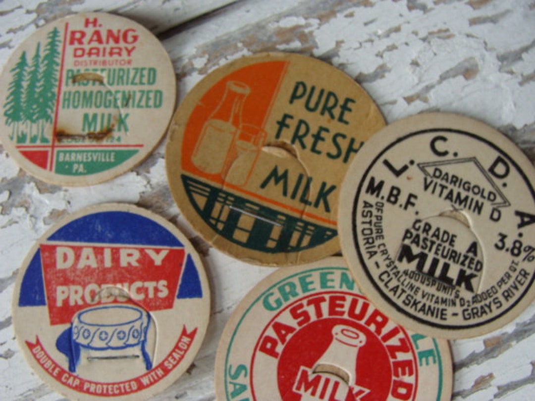 Vintage Farmhouse Milk Caps N057 - Etsy