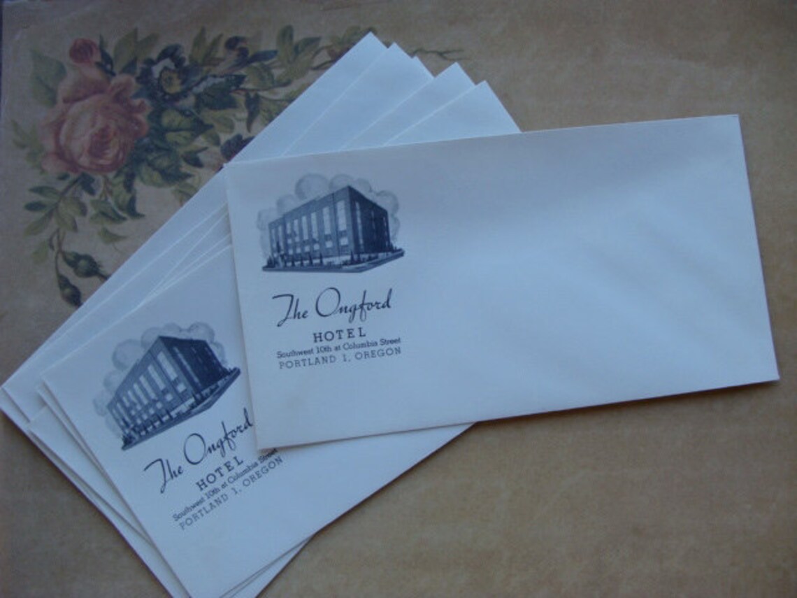 Six Antique 1920s the Ongford Hotel Unused Envelopes - Etsy