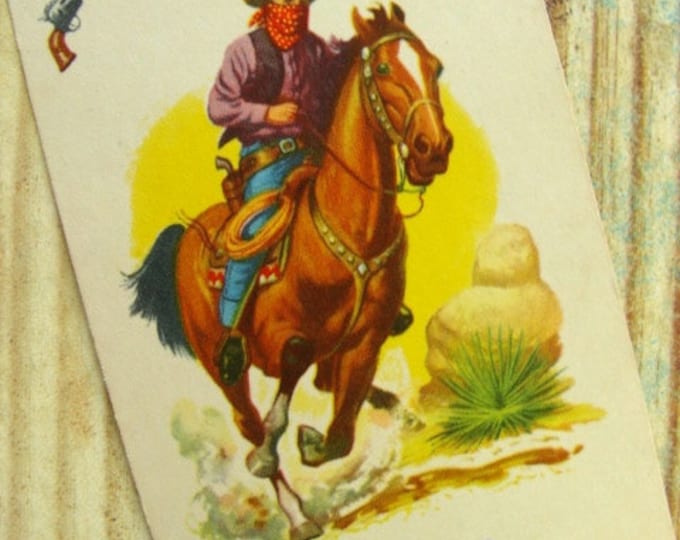Rare Vintage Cowboy Horse Flash Card | Etsy