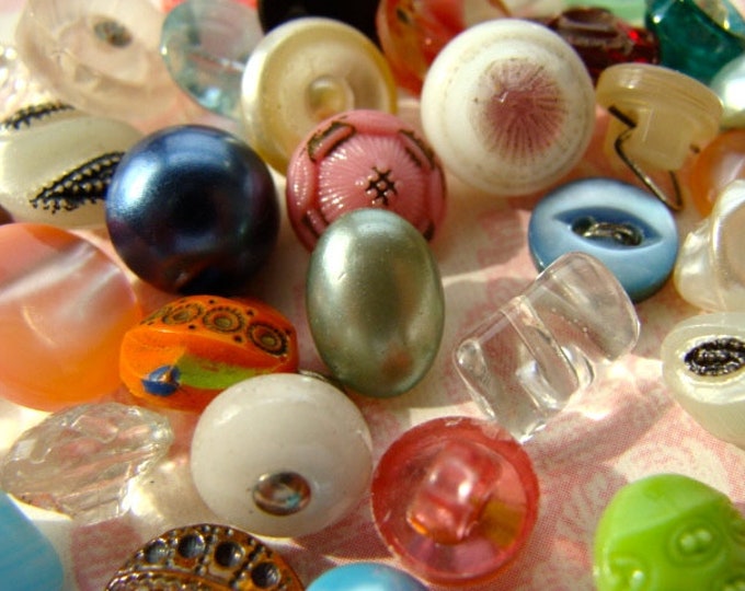 3 Dozen Gorgeous Antique Buttons Vintage Glass Buttons Rhinestone ...