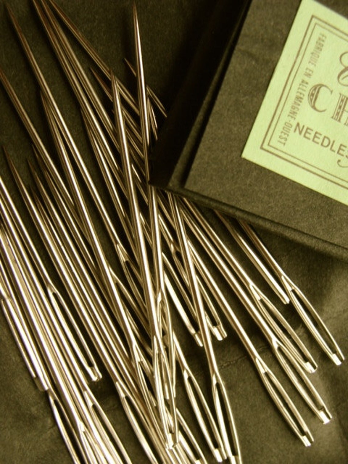 Antique German Embroidery Needles N018 Pointed Western - Etsy