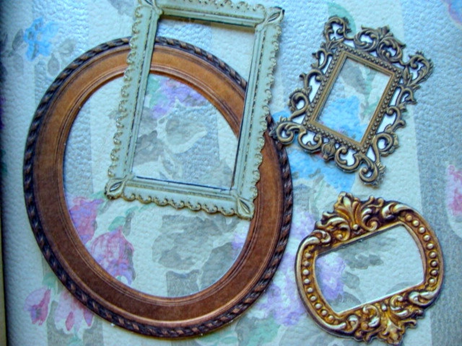 4 Stunning Diecut and Embossed Frames Lot for Altered Art and | Etsy