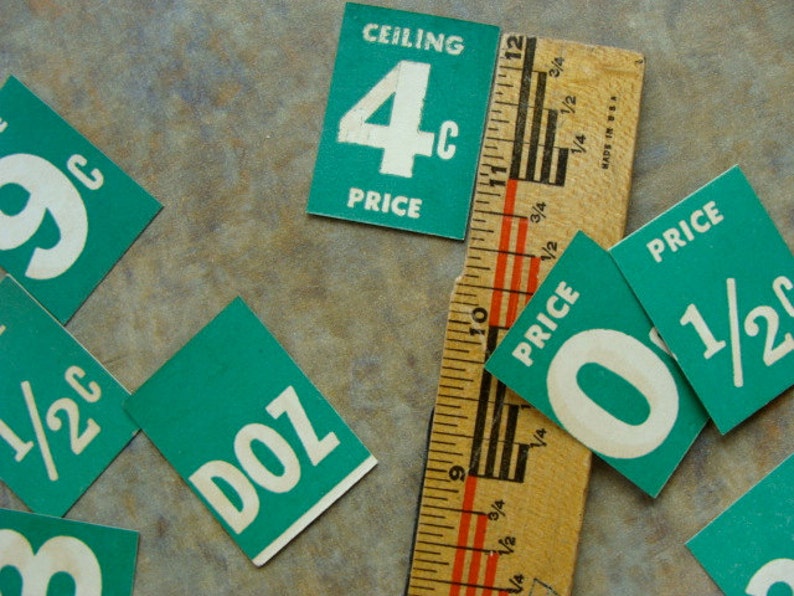 Vintage Price Tags DOZEN - Etsy