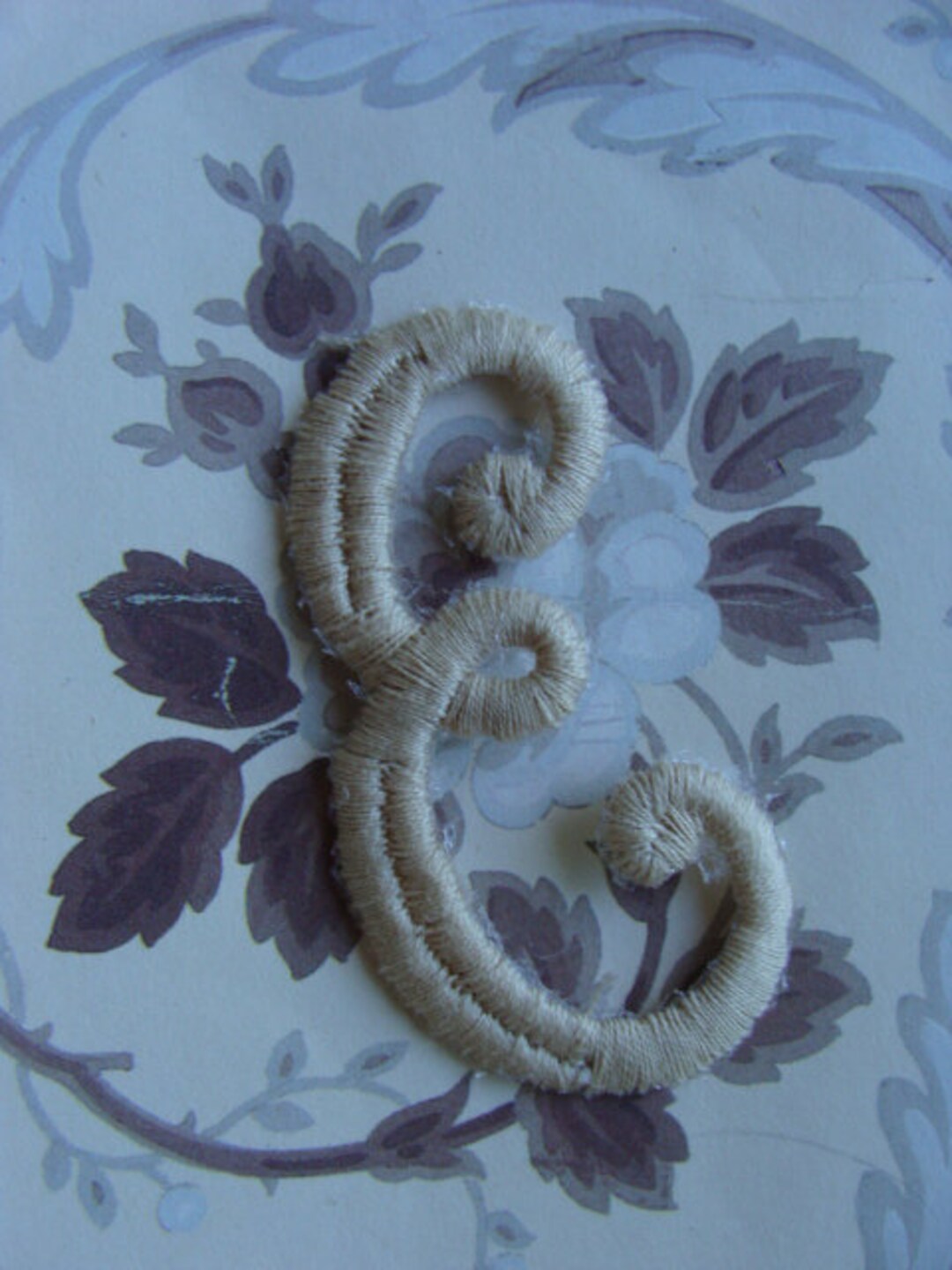 Vintage Victorian Embroidered Monogram Calligraphy Script Letter E - Etsy